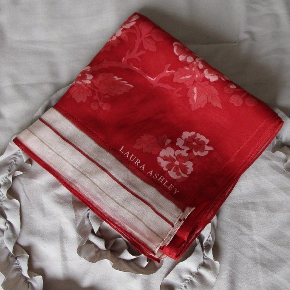 Laura Ashley | Accessories | Vintage Laura Ashley Silk Scarf | Poshmark